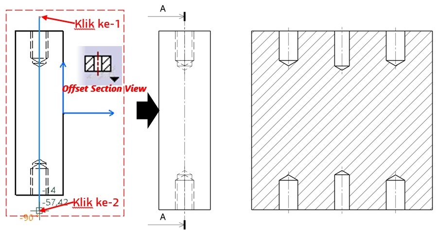 Tutorial Catia; CARA MEMBUAT GAMBAR POTONGAN (SECTION VIEW) PADA ...