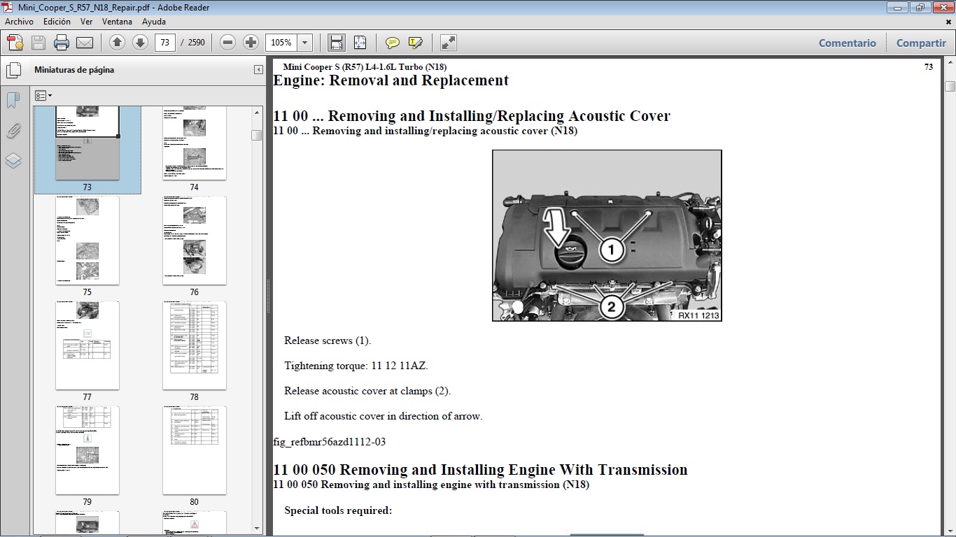 Manuales de Taller de MINI COOPER: MINI COOPER S R57 Convertible con ...