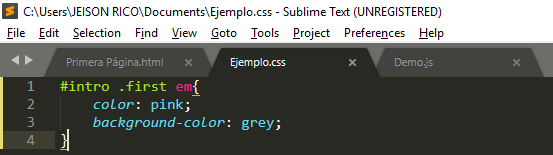Reglas y selectores de CSS