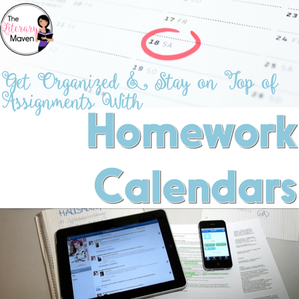 Get Organized & Stay on Top of Assignments With Homework Calendars ...