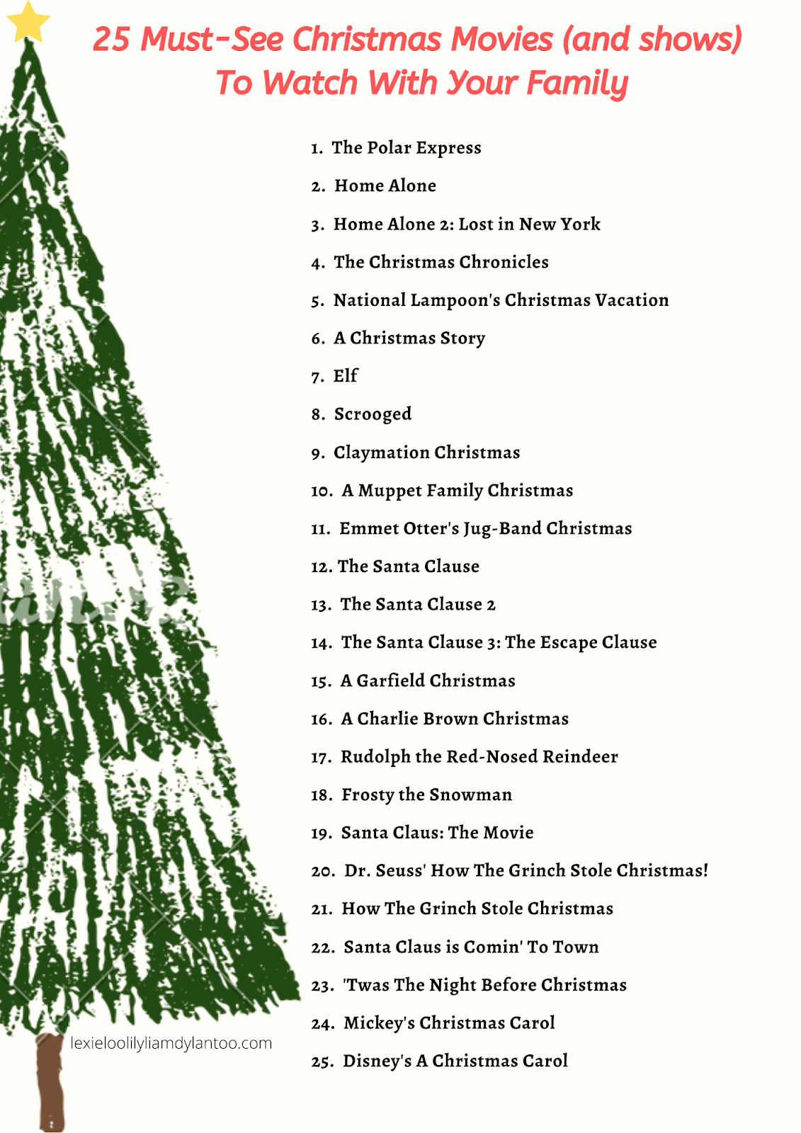 Our Five Ring Circus: 25 Must-See Christmas Movies (and shows) To Watch ...