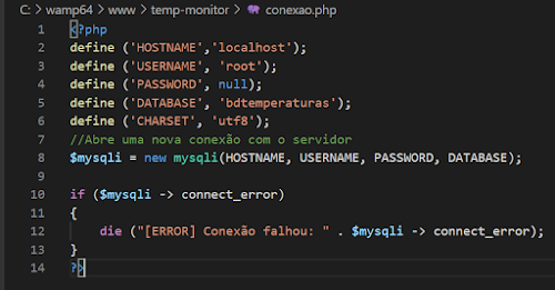 Figura 6: código de conexão.