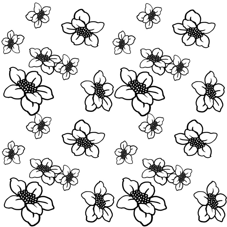 Little Flowers Outline Brushes plugin - brush for photoshop