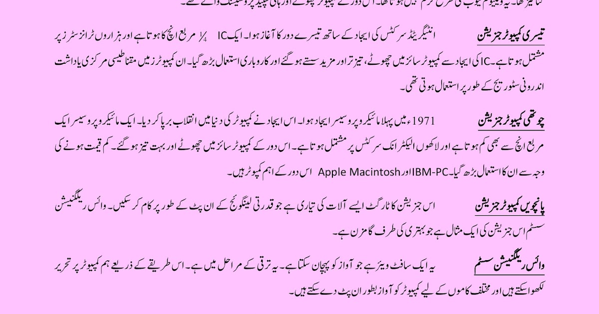 9th Class Computer Science Notes full Book PDF format