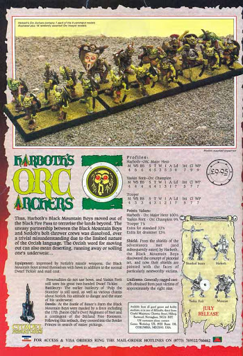 Poisonous Monkeys: Harboth's Orc Archers