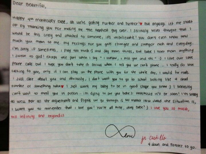 6 Month Anniversary Letter ~ Thankyou Letter