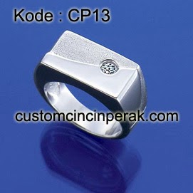 Cincin Perak Emban Lelaki Kode CP13 - Cincin Couple Perak