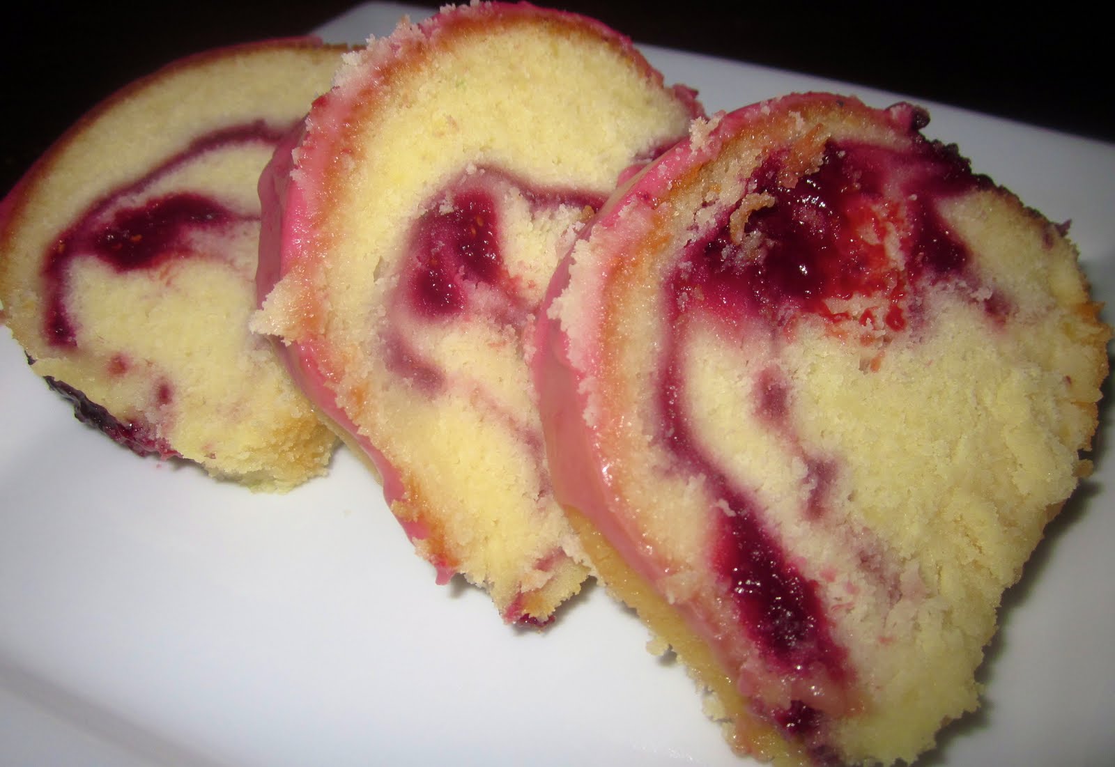 Haute + Heirloom: Swirled Lemon Raspberry Poundcake with Raspberry Glaze