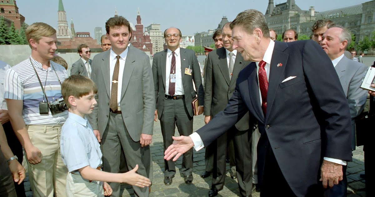 Iconic Photo of President Reagan Greeting a Young Boy While KGBer ...