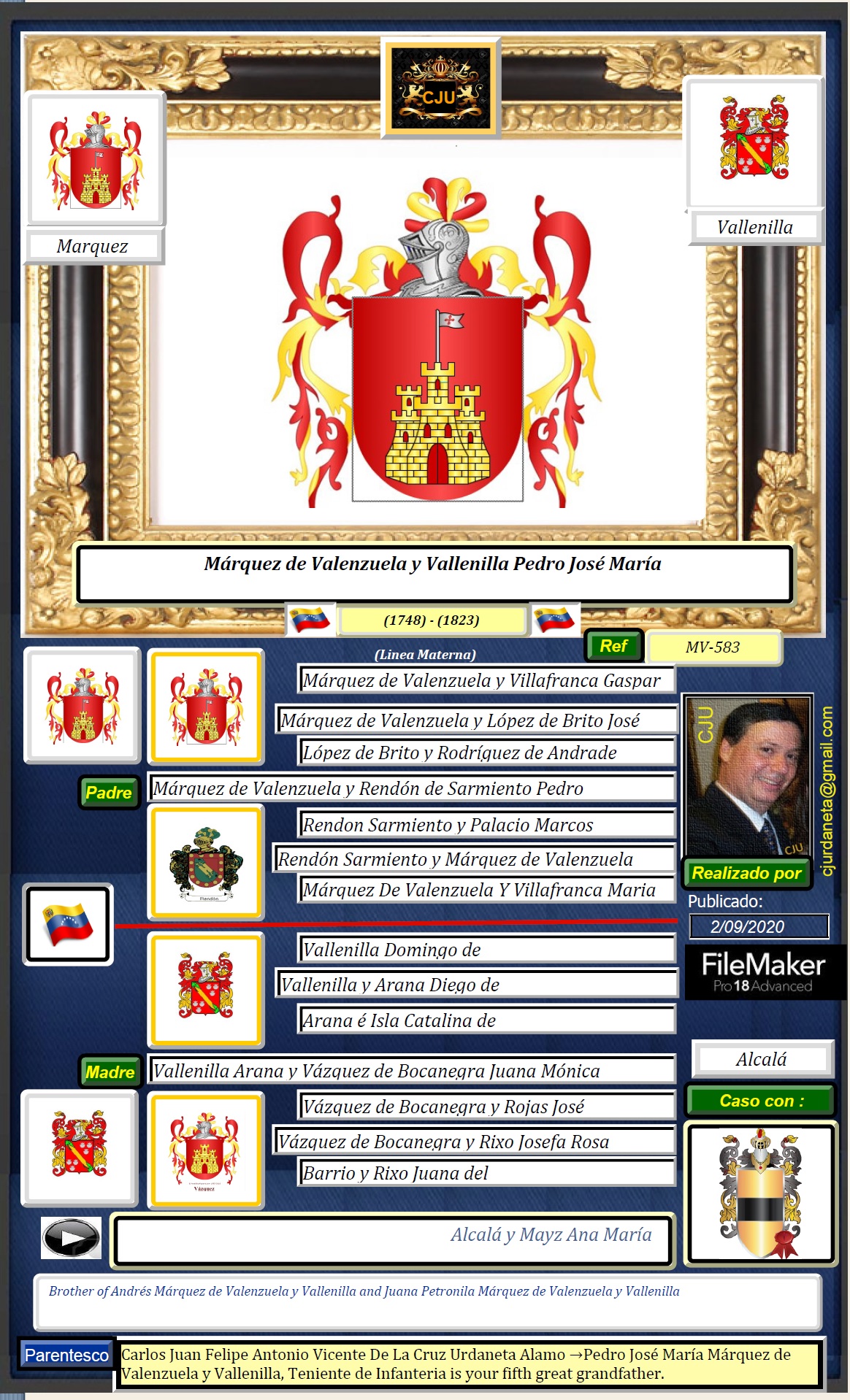 FAMILIA #URDANETA Y SUS PARIENTES #GENEALOGIA #GENEALOGY: Márquez de ...