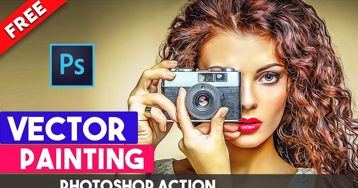 Cartoon Portrait Vector Painting Effects free Photoshop Actions
