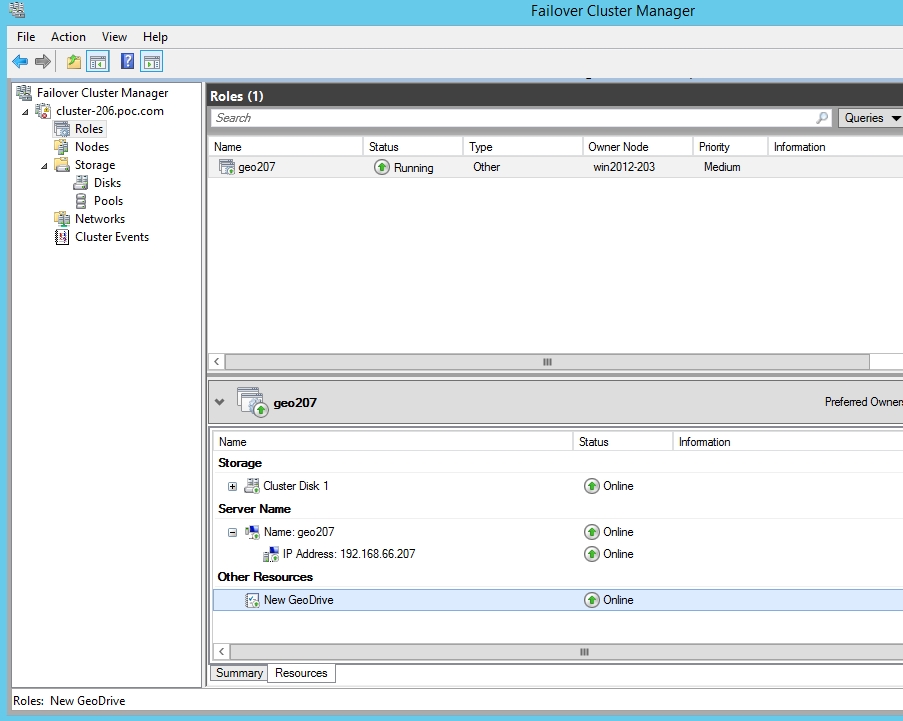 ECS GeoDrive with Windows Cluster
