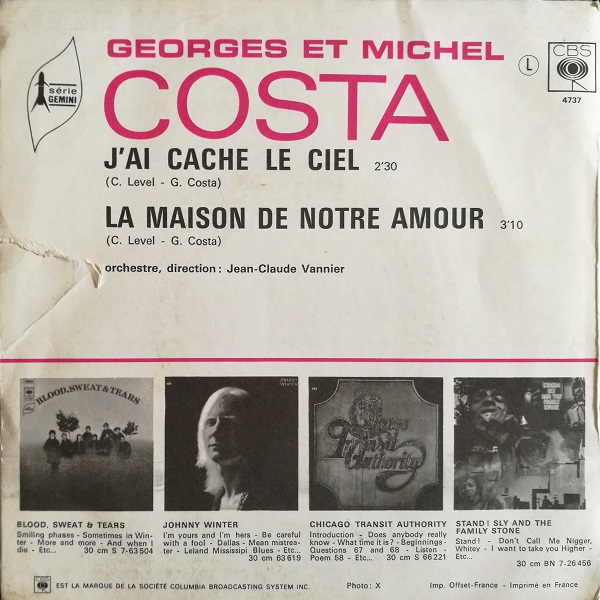 Les Chansons Perdues: Georges et Michel Costa