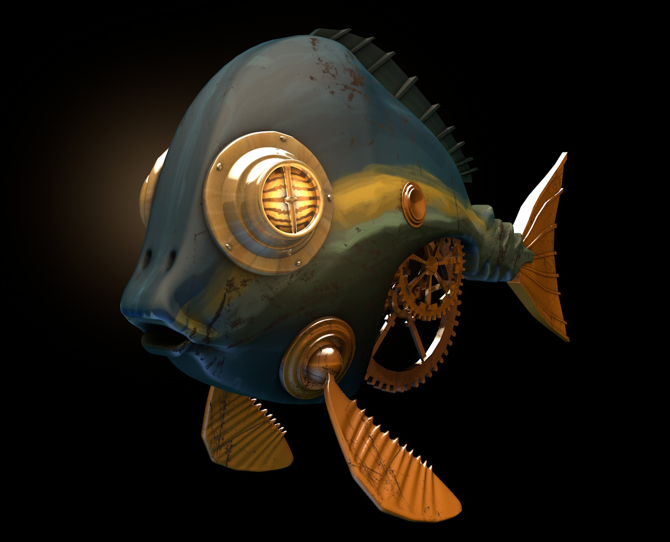 Art of David Giordano: Steampunk Sea Life