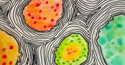 The Lost Sock : Contour Line Rainbow Blobs