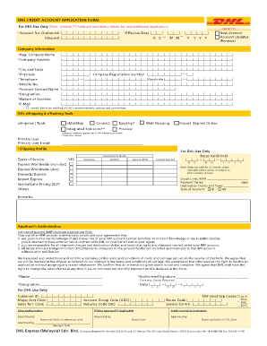 Dhl Shipment Form - Invoice Template