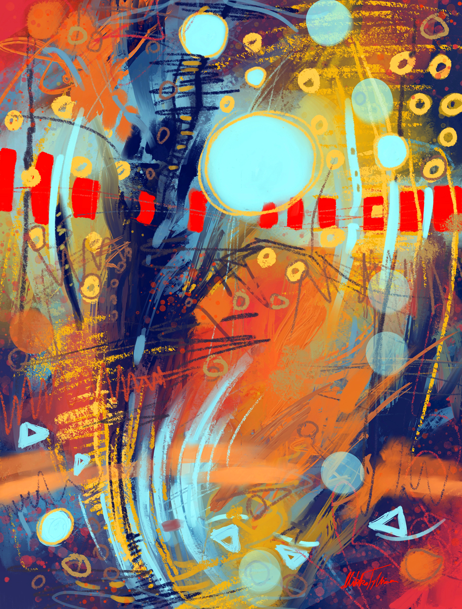 Mikko Tyllinen`s Art Blog: Halloween tree, digital abstract painting
