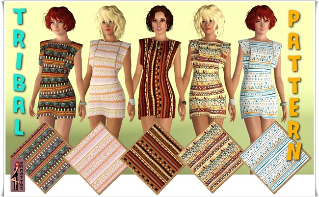 Tribal Patterns by Annett | The sims mod | Download The Sims Resource