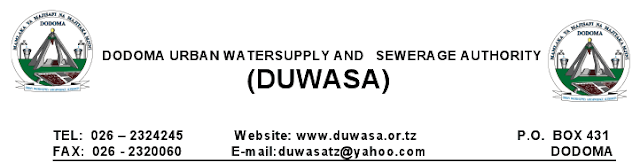 MATUKIO @ MICHUZI BLOG: JOB VACANCY AT DUWASA - DODOMA