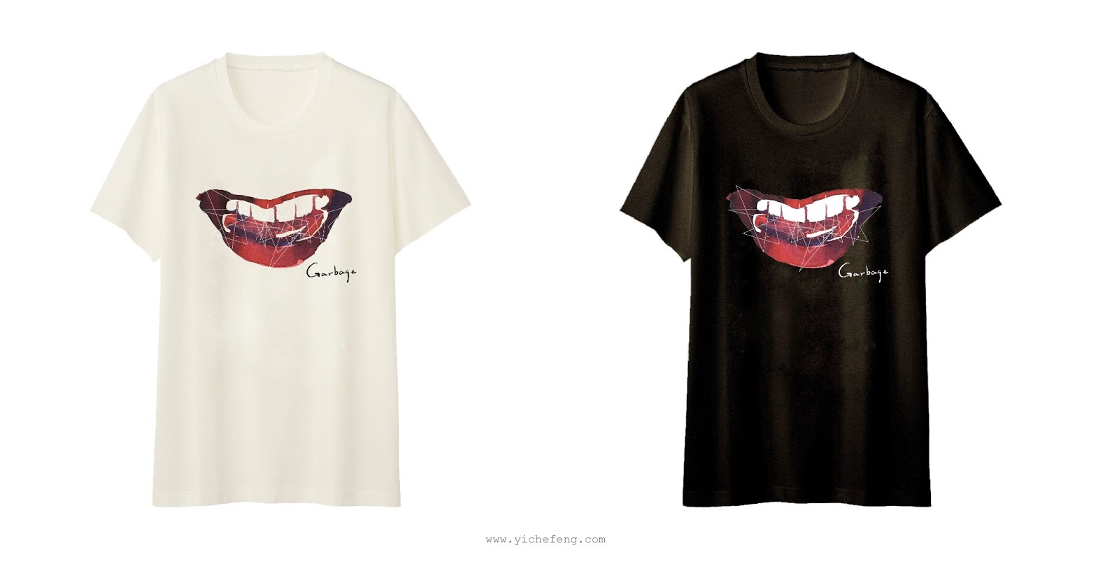 YICHE FENG: "garbage" band T-shirt design