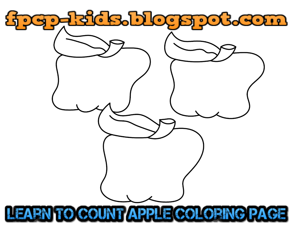 Learn To Count Apple Coloring Page - Free Printable Coloring Pages