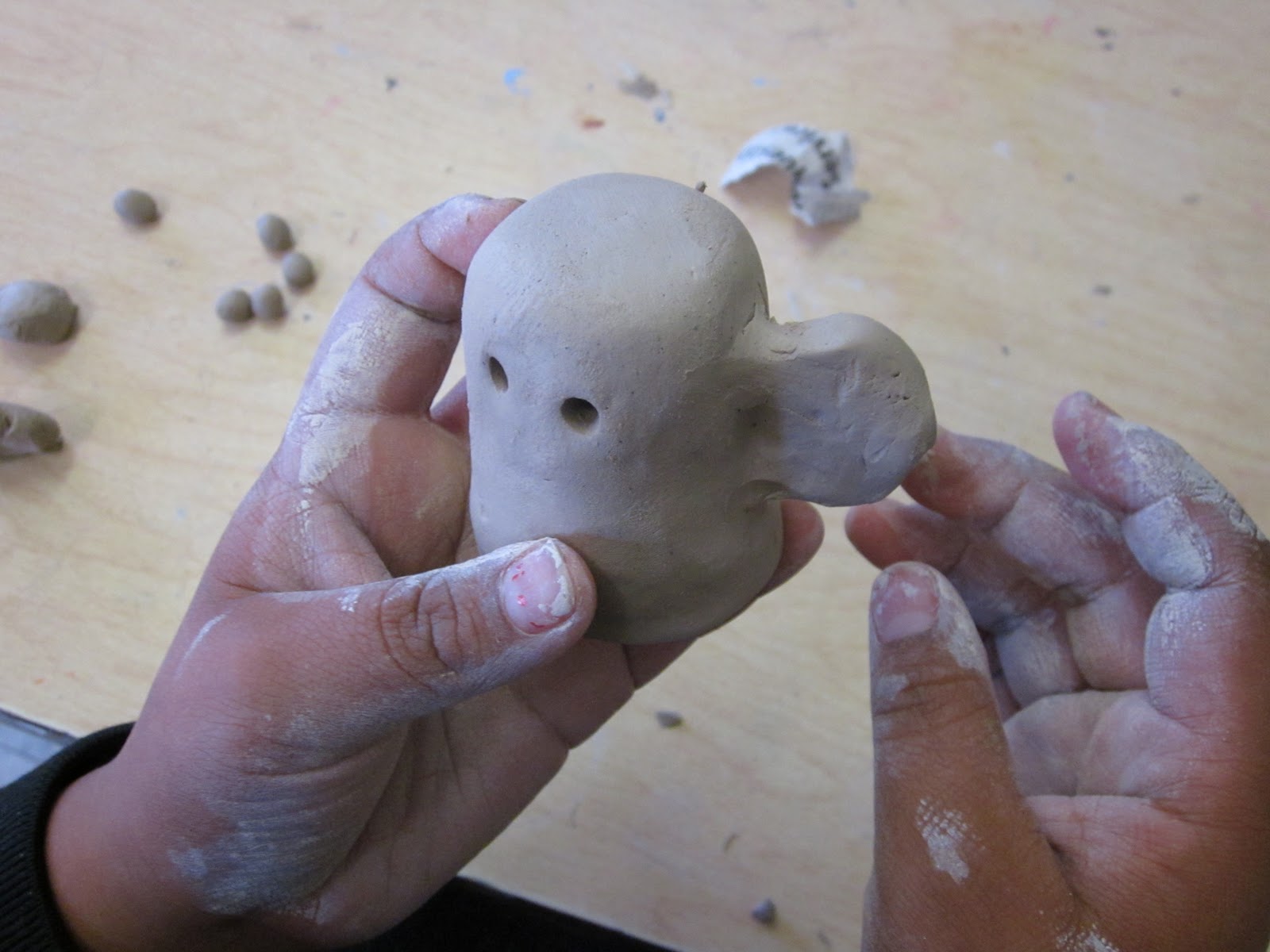 Time for Art!: CLAY ANIMAL RATTLES