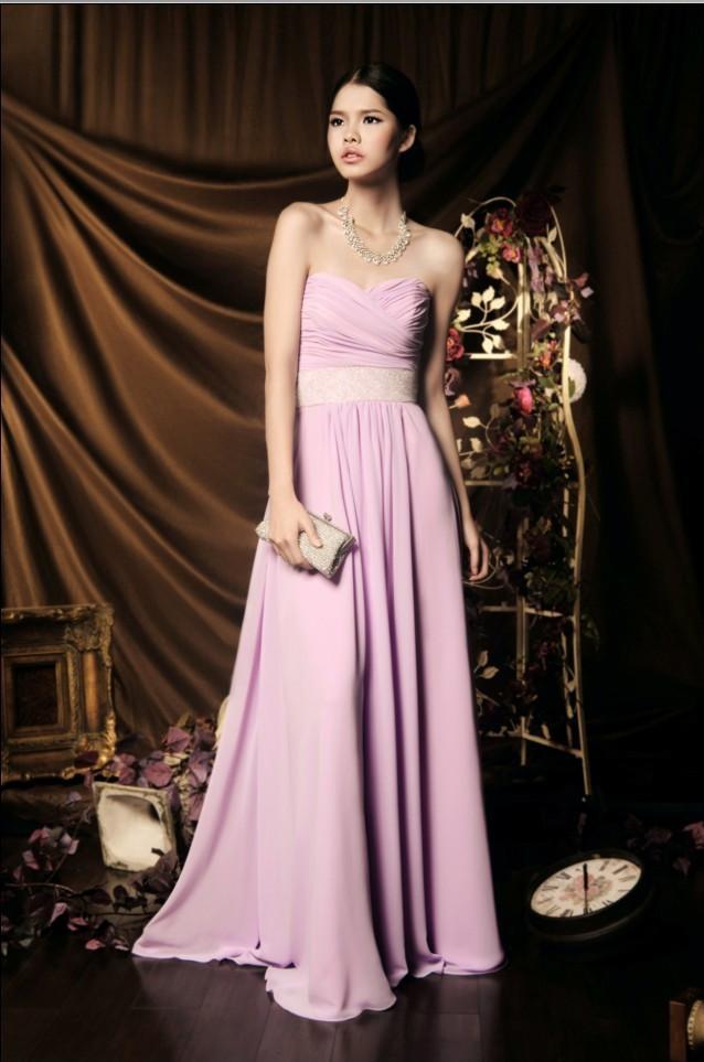 Coiffurete Dance: Robe de soirée rose longue