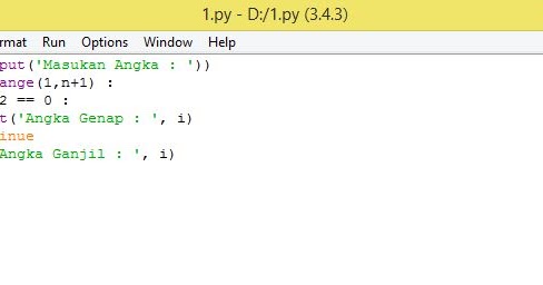 Mencetak Angka Ganjil dan Genap Menggunakan For,If dan Continue Dalam ...
