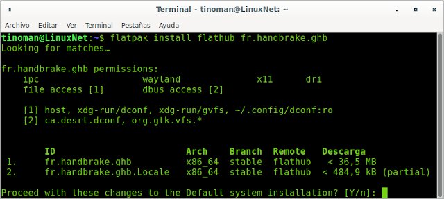 Instalación y como usar flatpak instalando handbrake en gnu/linux debian 10 ~ Tecnoinfotronica