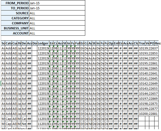 Oracle Application How To Resolve Bip Report Excel Output Column