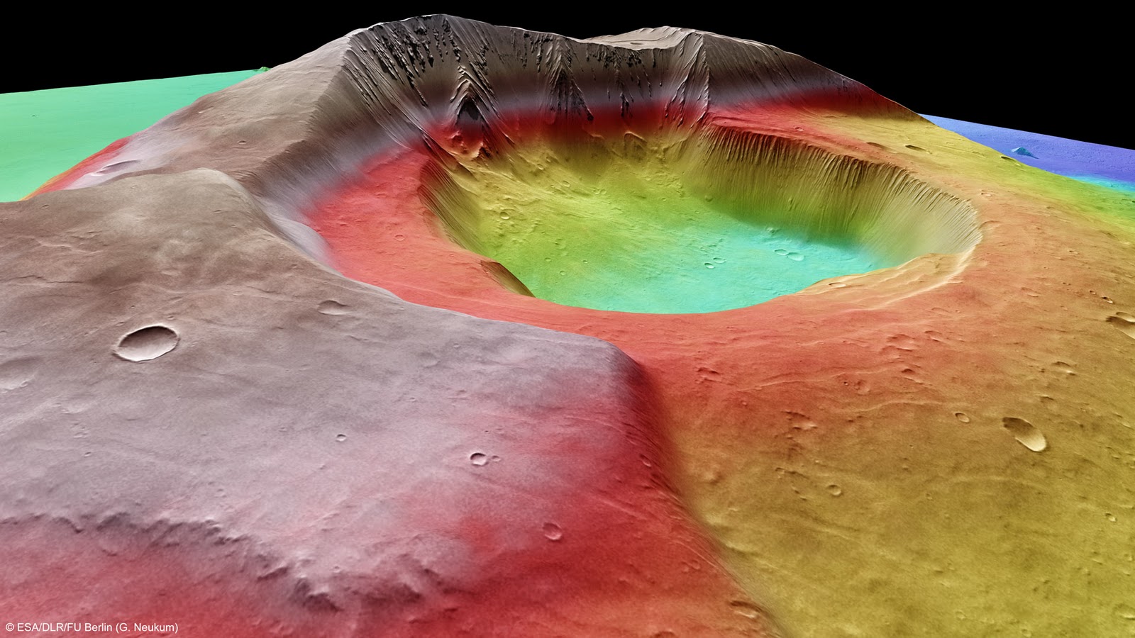 Orbiter.ch Space News: Battered Tharsis Tholus volcano on Mars