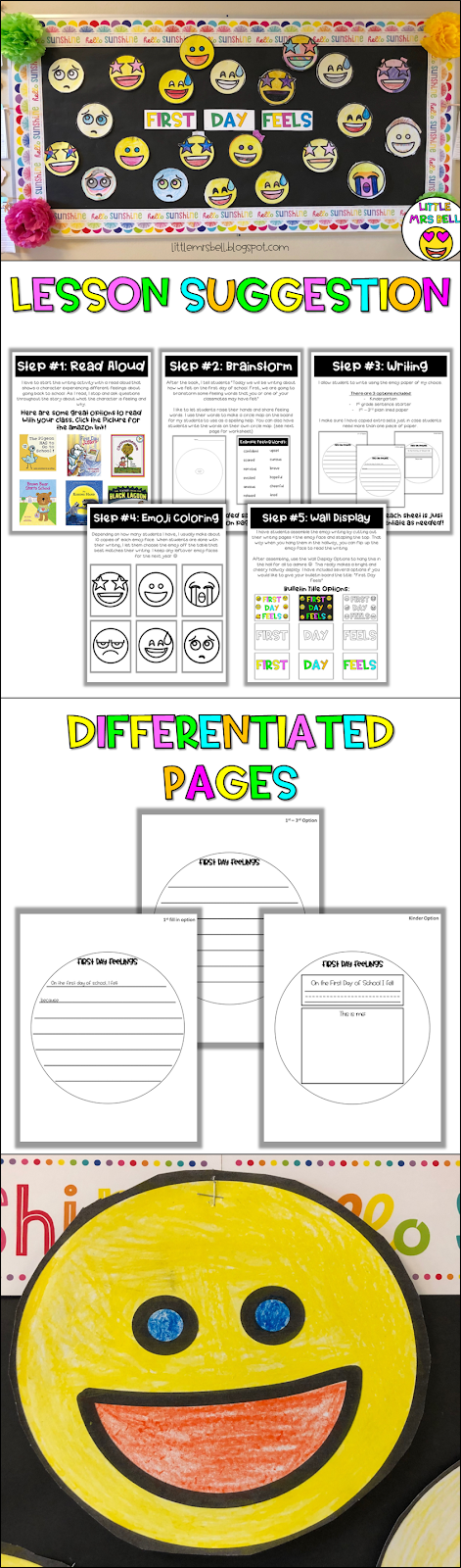 Little Mrs. Bell: Back to School Emoji Writing