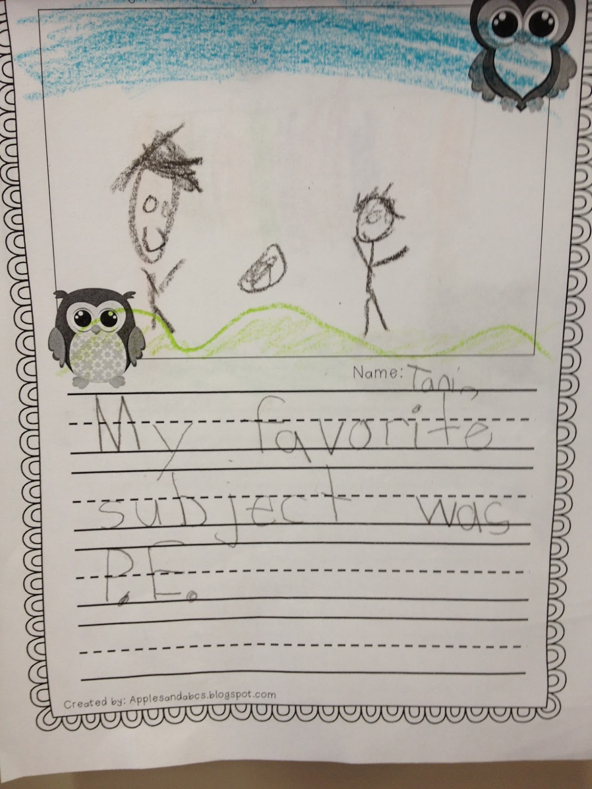 Kindergarten Was a Hoot Bulletin Board - Apples & ABC's