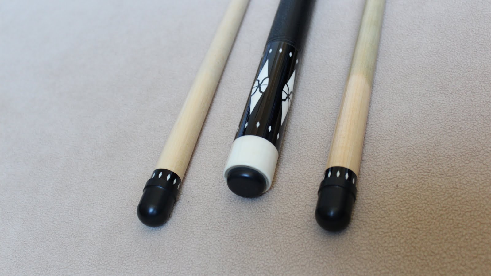 Zappy's Pool Cues: Porper Tuxedo Custom Cue. Ebony and Ivory