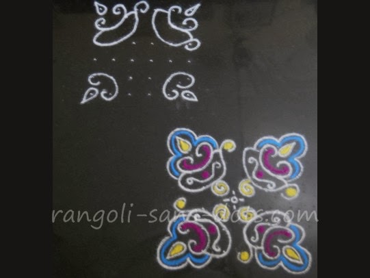 Rangoli designs with dots - 6 dots | Kolam by Sudha Balaji