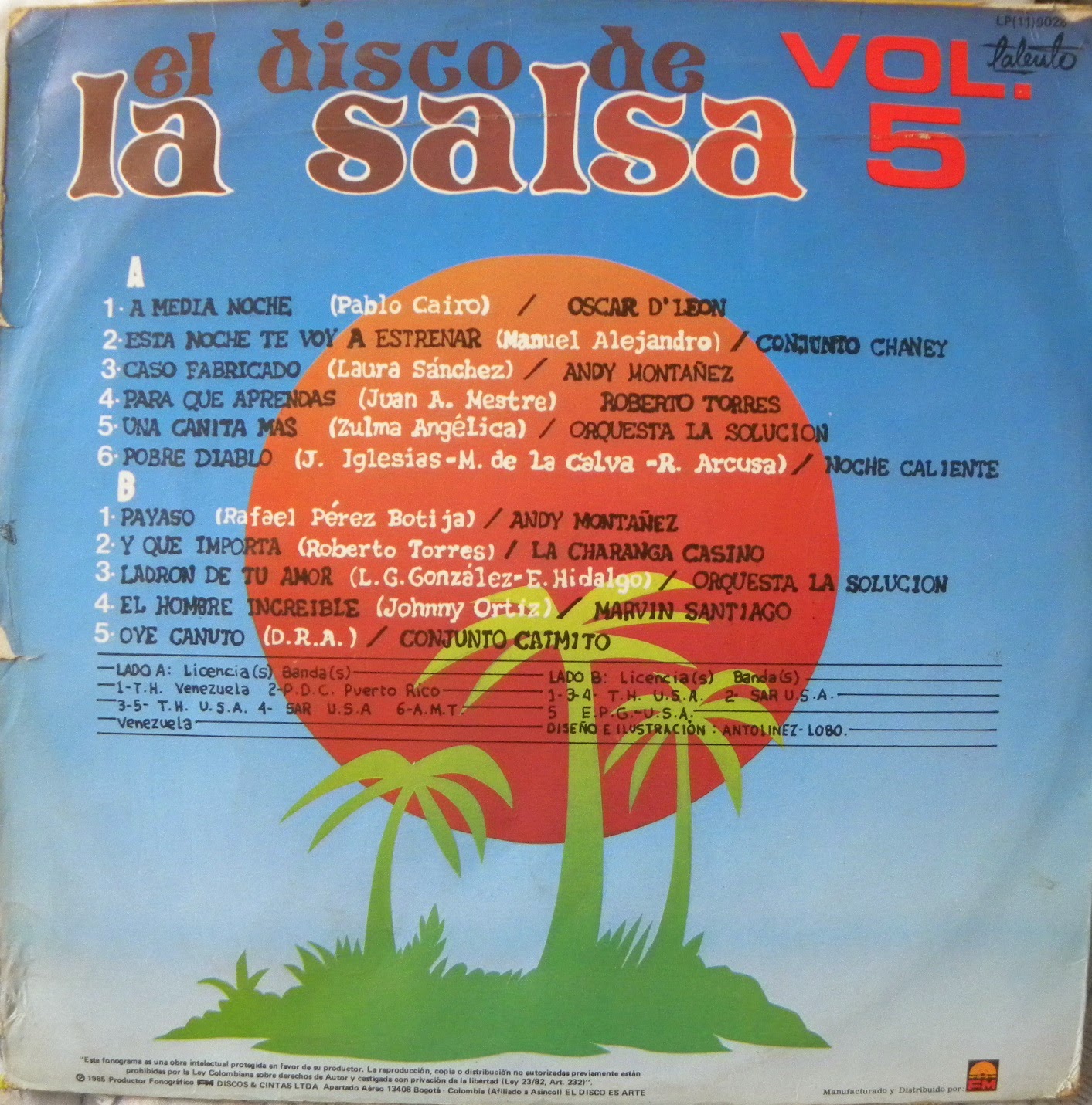 MELODIAS DE COLOMBIA: EL DISCO DE LA SALSA VOL. 5 (1985)