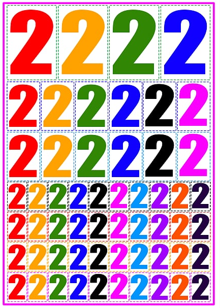 NÚMERO 2 PARA RECORTAR