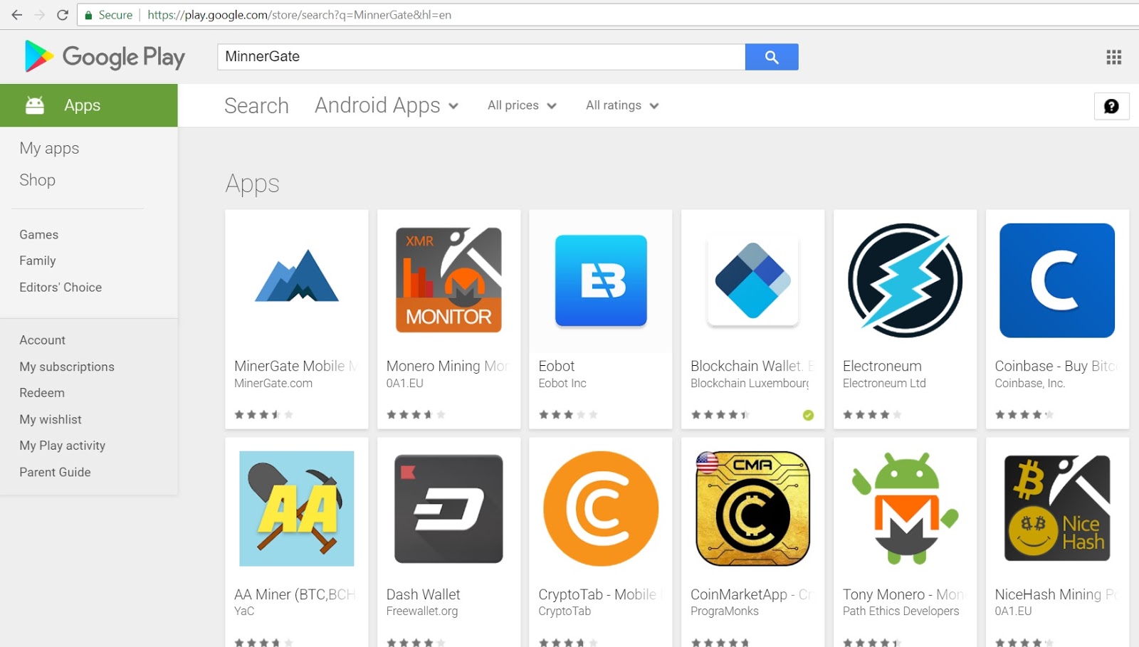 Cryptocurrency Mining Apps Slips Through The Ban Of Google On The Play Store