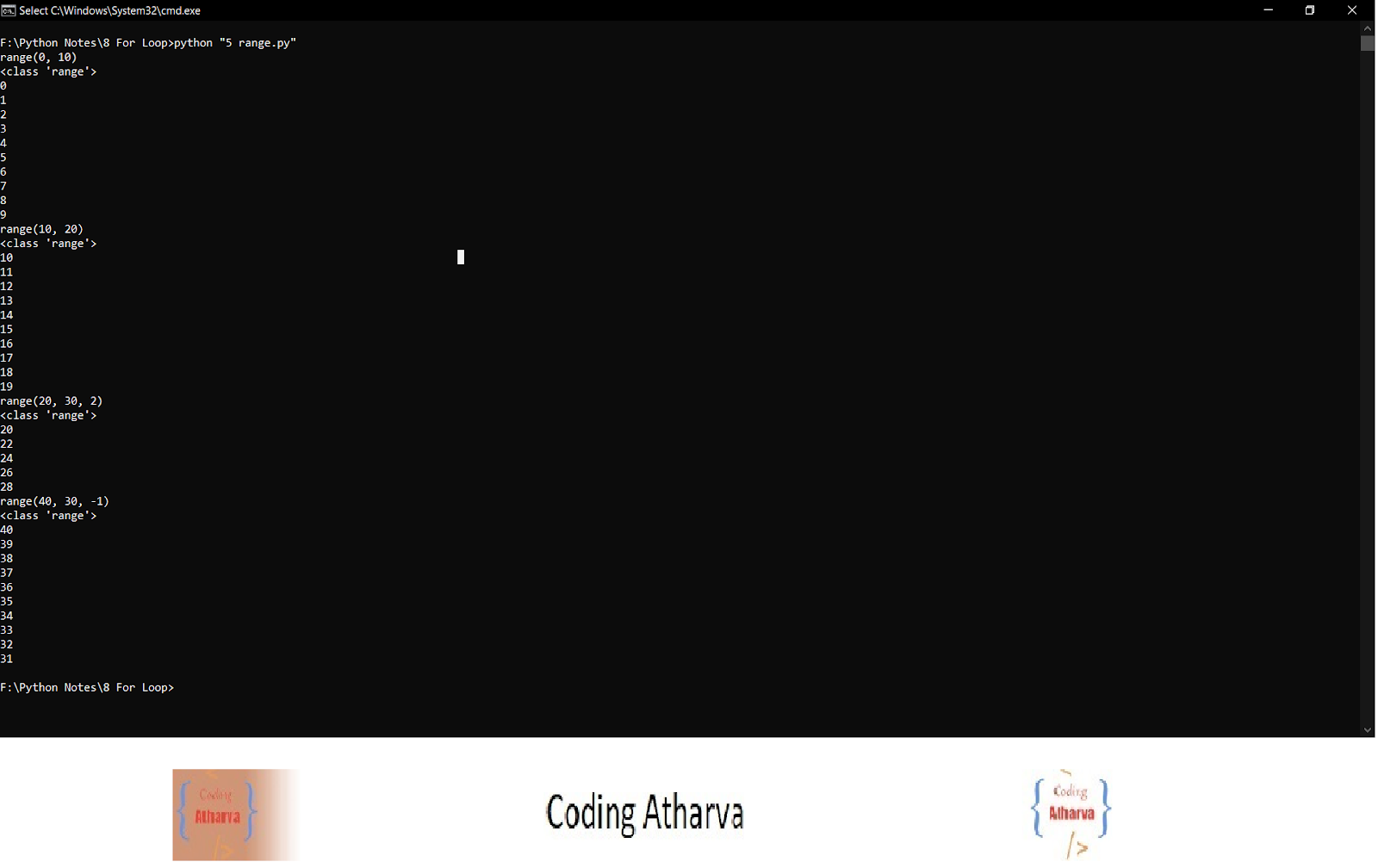 38 Program To Demonstrate Range Function Of For Loop In Python Coding 38-program-to-demonstrate-range-function-of-for-loop-in-python-coding