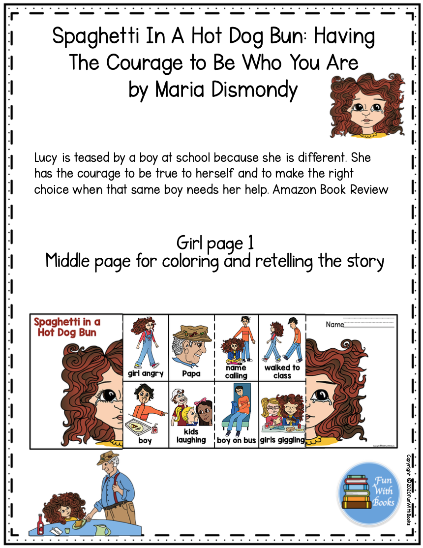 SPAGHETTI IN A HOT DOG BUN BOOK CRAFT ~ Book Units by Lynn