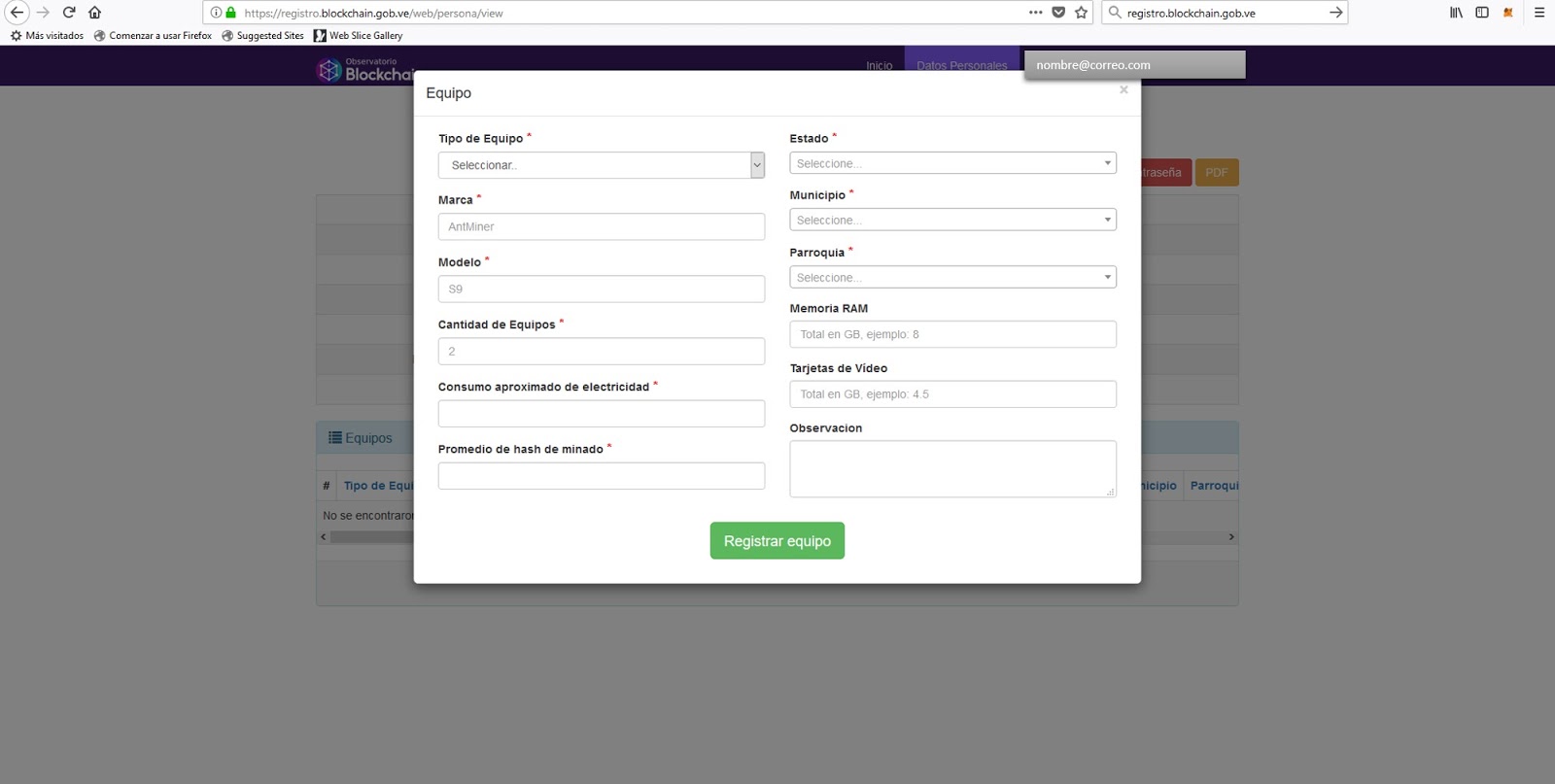Bitácora de Criptomonedas: Manuales: Realizar Registro de Mineros de ...