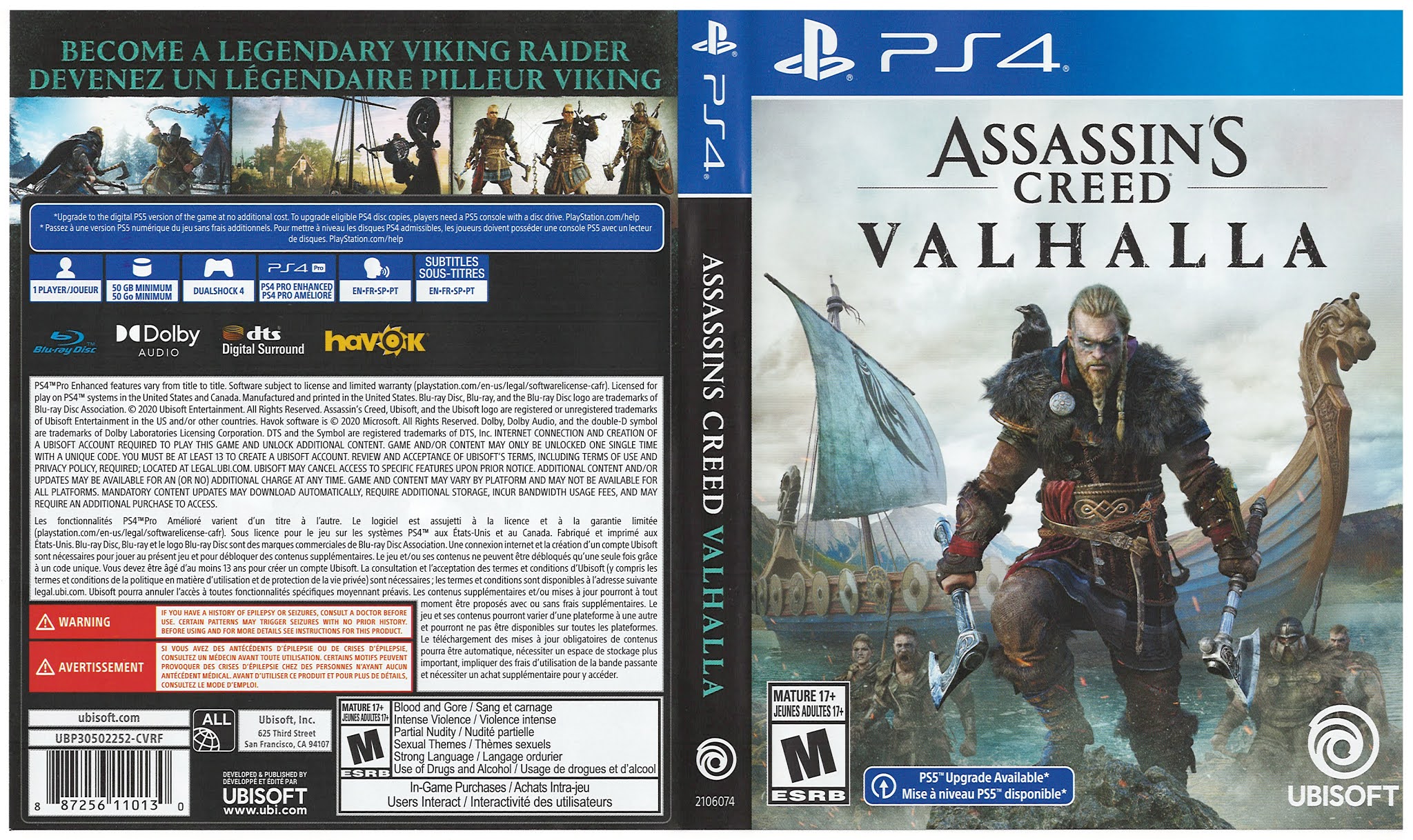 Scan on full cover for PS4 : r/ACValhalla