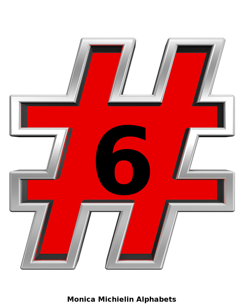 Monica Michielin Alphabets: RED HASHTAG ALPHABET, NUMBERS AND BIBLE VERSE