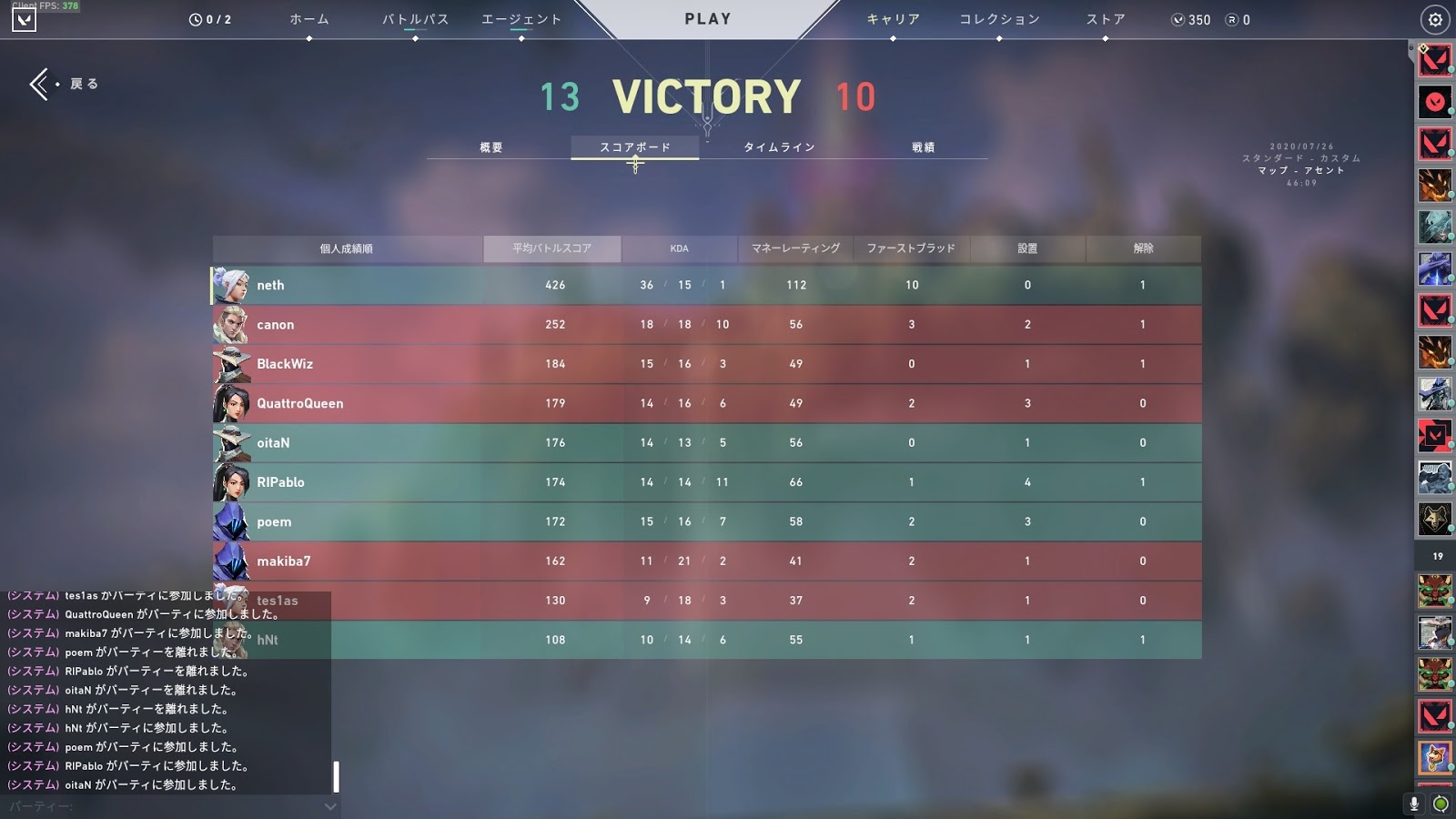 「VALORANT INVITATION MATCH 2020 SUMMER」にて「BlackBird Ignis」が優勝、VALORANT ...