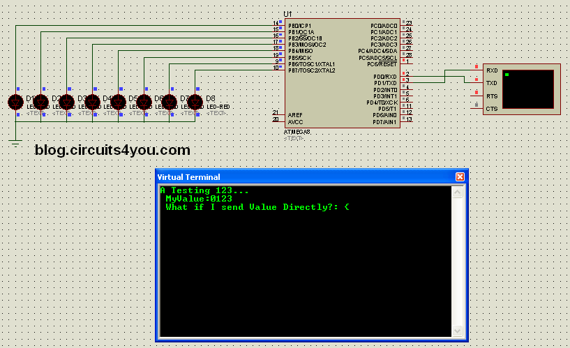 AVR serial communication | circuits4you.com