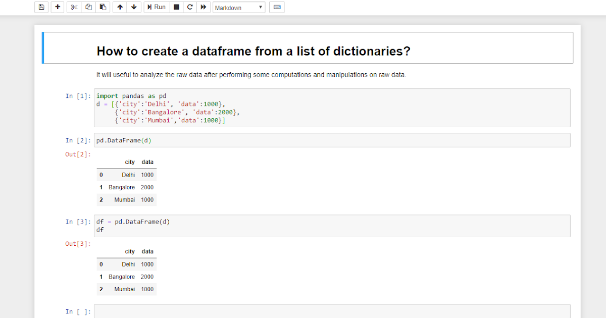 Artificial Intelligence World: How to create a dataframe from a list of ...