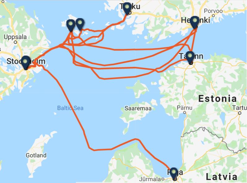 Ferry Tracker: TALLINK-SILJA Trackable Tracker