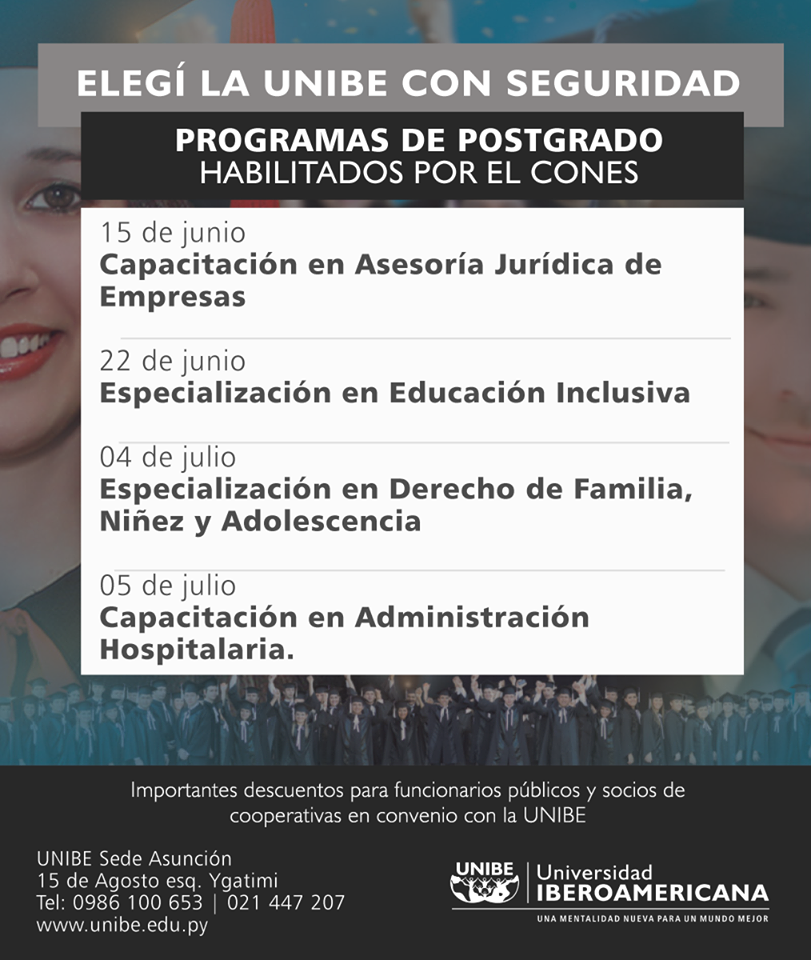 Programas de Postgrados 2019 - UNIBE