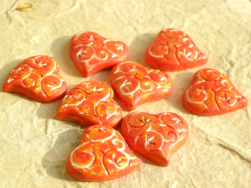Annuk Creations - Color and Light Inspirations in Jewelry: CERAMIC HEARTS