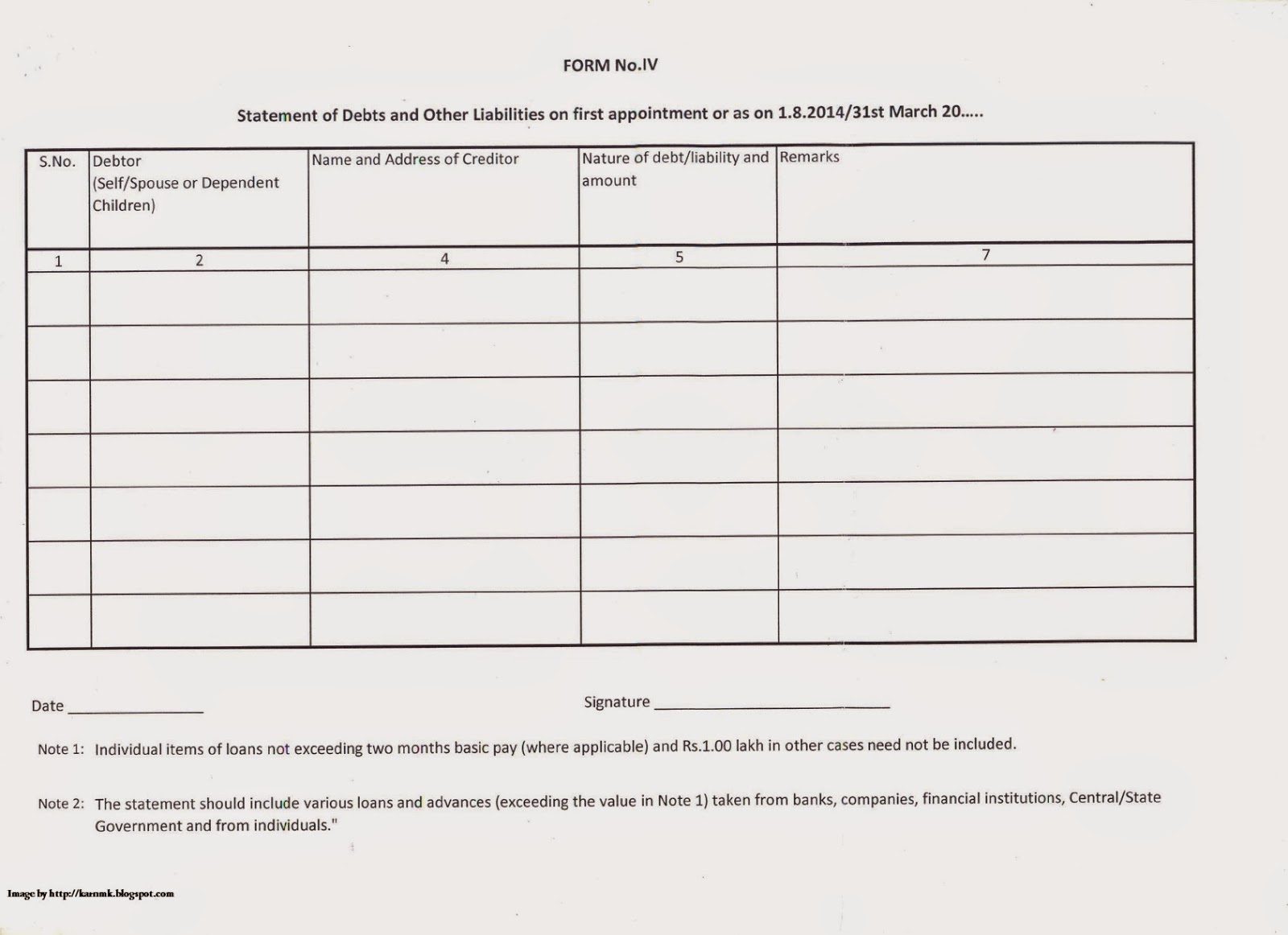 Revised Format: Submission of declaration of assets and liabilities by ...